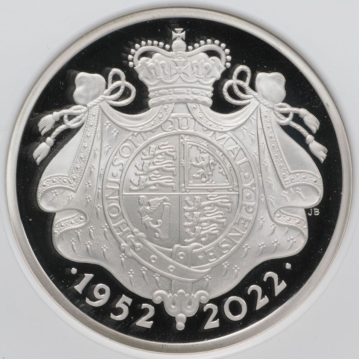 エリザベス2世 ピエフォー プラチナジュビリー 2022年 イギリス 5ポンド銀貨 PF70 ULTRA CAMEO One of First ...